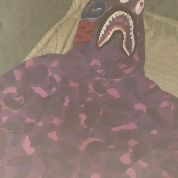 Bape | Sweaters | Purple Shark Bape Zipup Hoodie | Poshmark